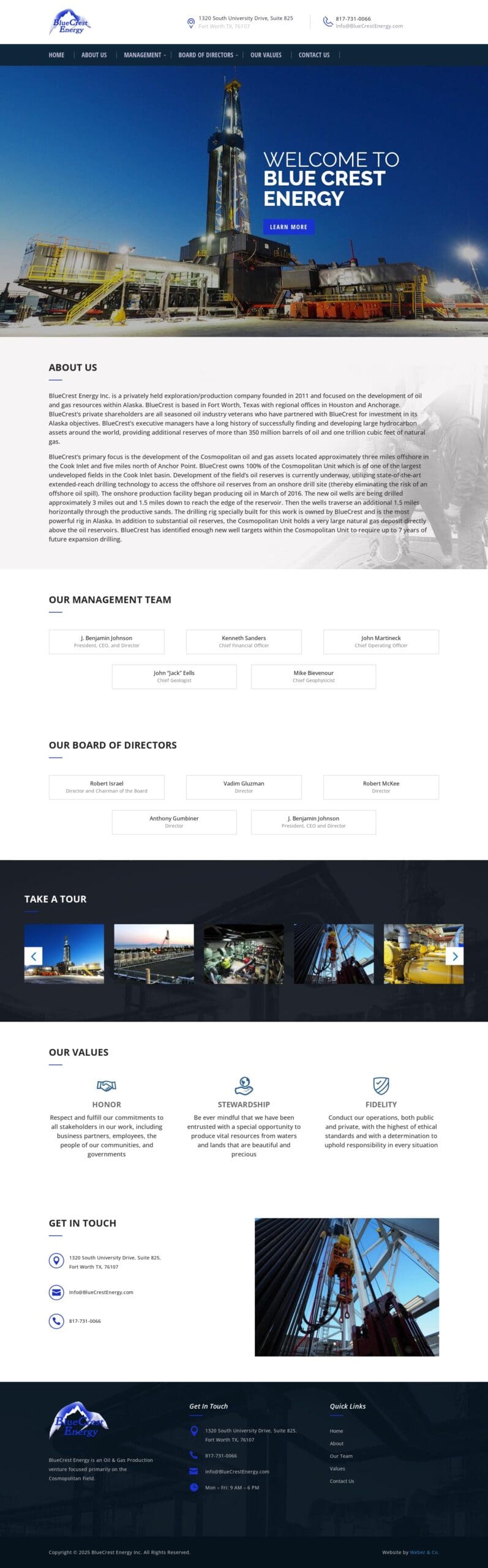 BlueCrest Energy - Weber & Co.